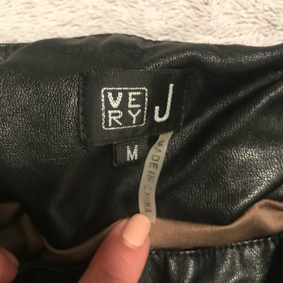 Very J | Skirts | Very J Faux Leather And Sheer Skater Skirt | Poshmark